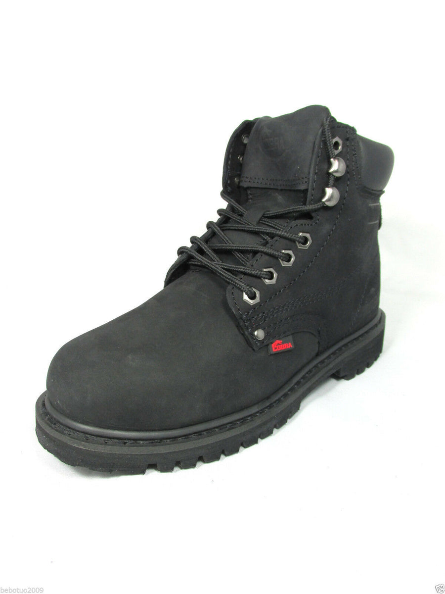 MEN COBRA WORK BOOT C11S BLACK GENUINE LEATHER GOODYEAR WELT CONSTRUCT ...