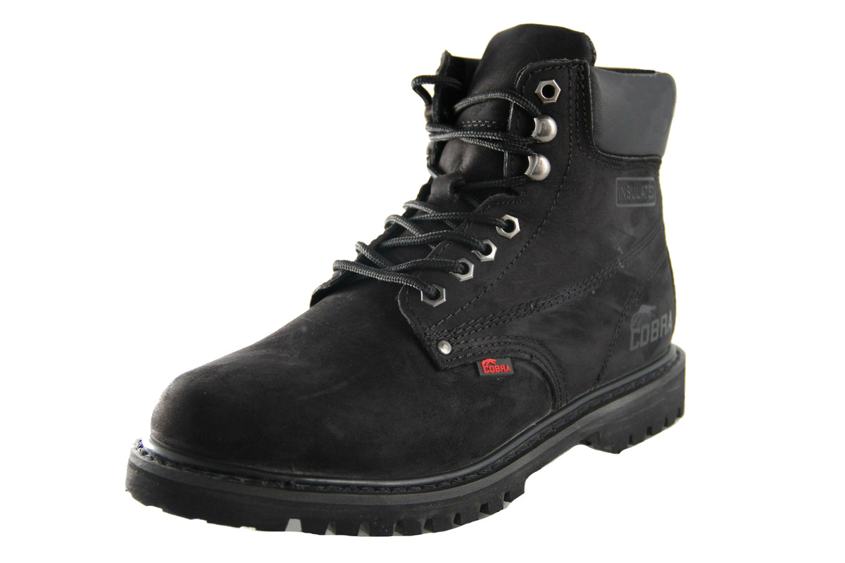 Men Work Boot Cobra C11 Black Genuine Leather Welt Construction Brand ...