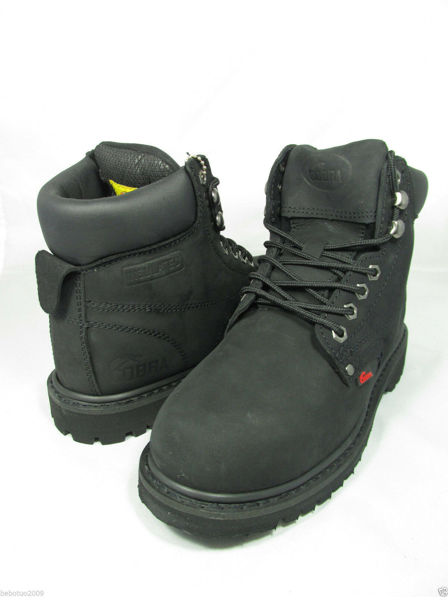 MEN COBRA WORK BOOT C11S BLACK GENUINE LEATHER GOODYEAR WELT CONSTRUCT ...